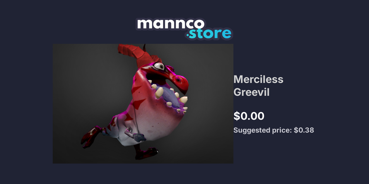 Uncraftable Merciless Greevil | Mannco.store