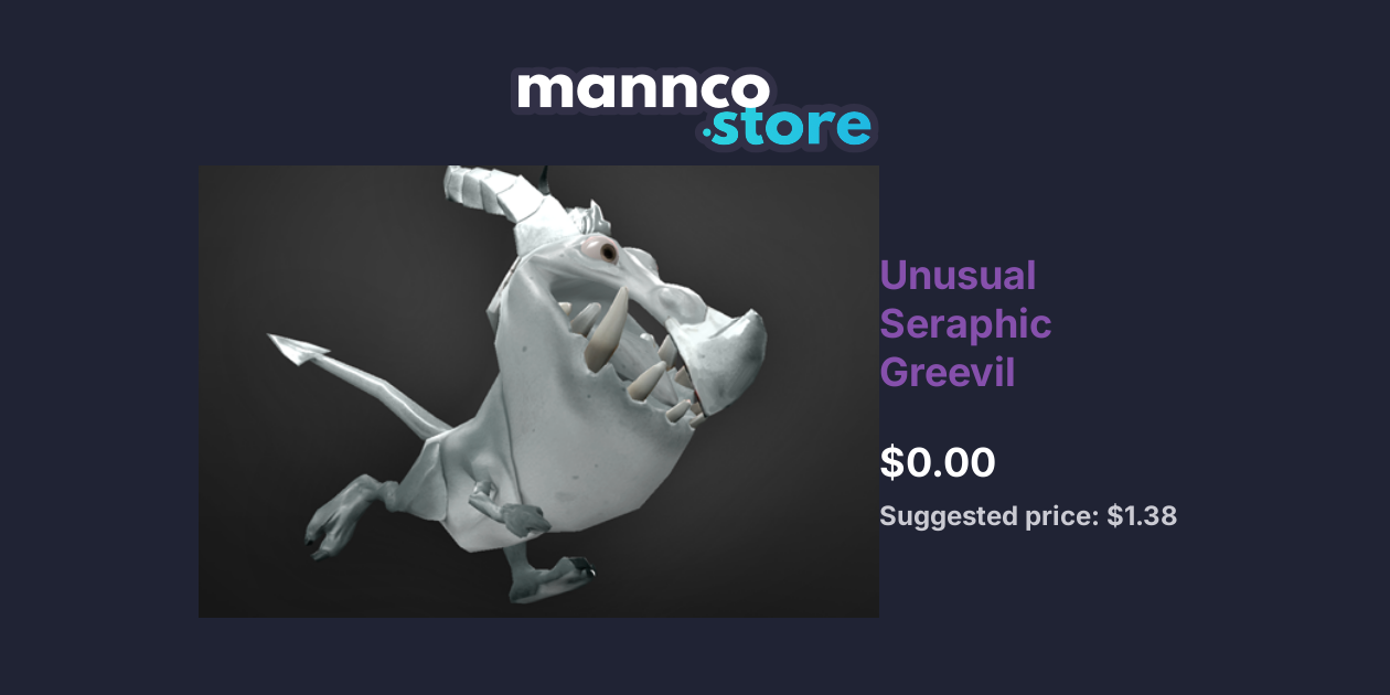 Uncraftable Unusual Seraphic Greevil | Mannco.store