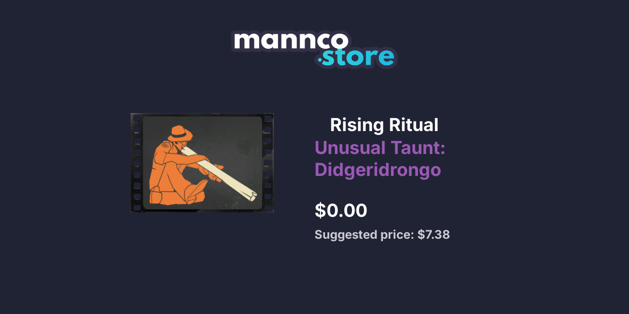 Rising Ritual Unusual Taunt: Didgeridrongo | Mannco.store