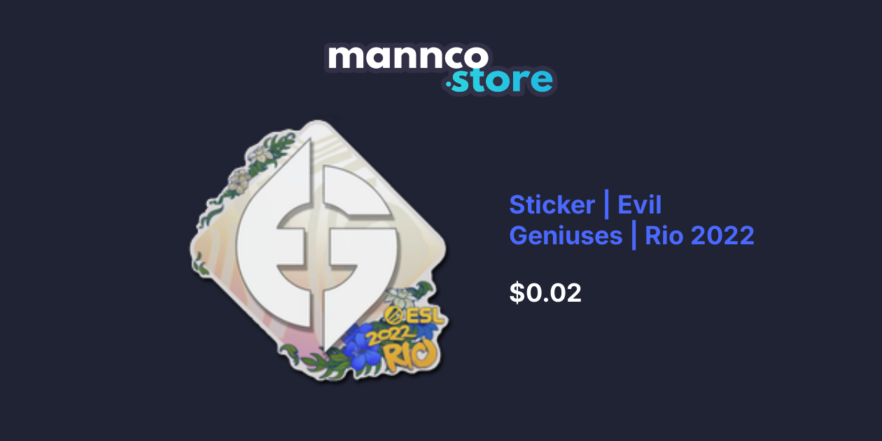 Sticker | Evil Geniuses | Rio 2022 | Mannco.store