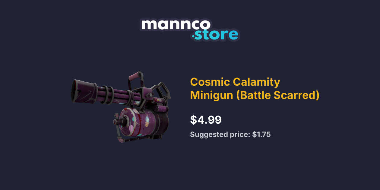 Cosmic Calamity Minigun (Battle Scarred) | Mannco.store