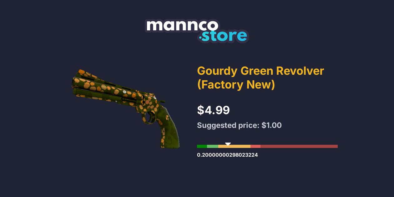 Gourdy Green Revolver (Factory New) | Mannco.store