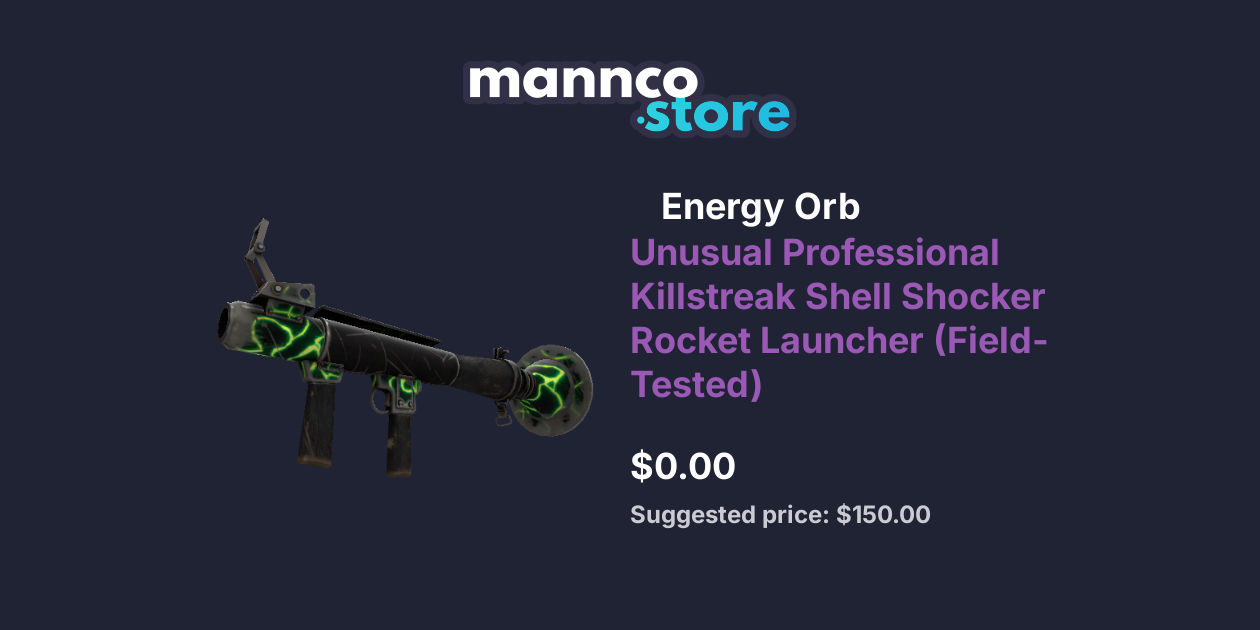 Energy Orb Unusual Professional Killstreak Shell Shocker Rocket ...