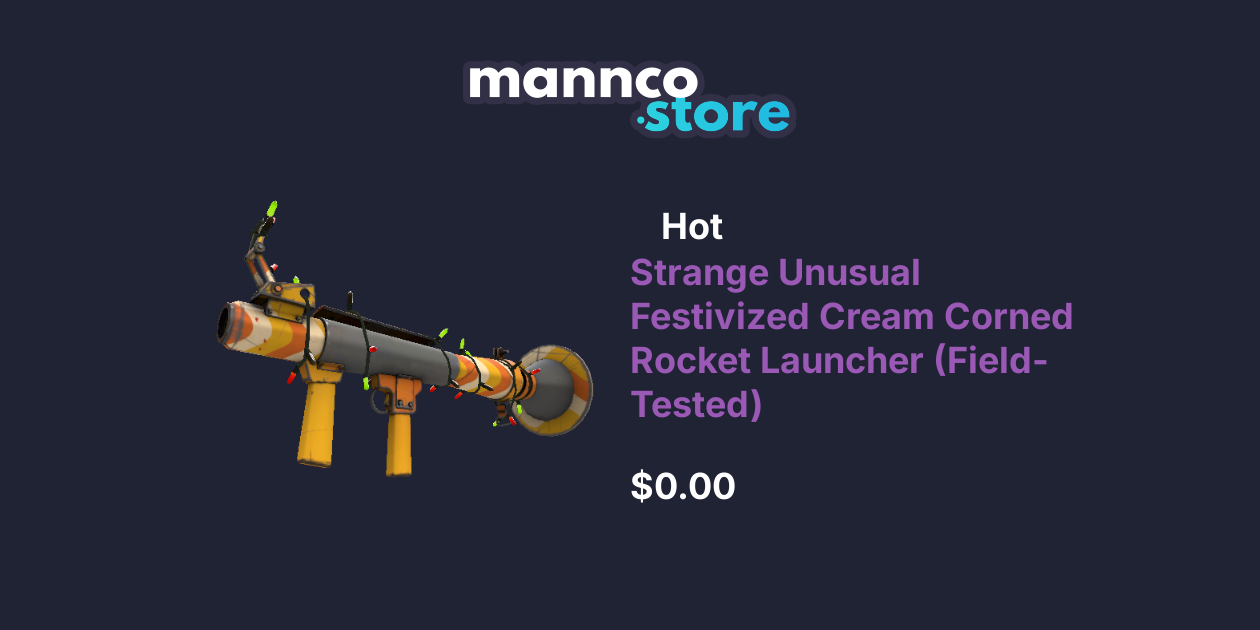 Hot Strange Unusual Festivized Cream Corned Rocket Launcher (Field ...