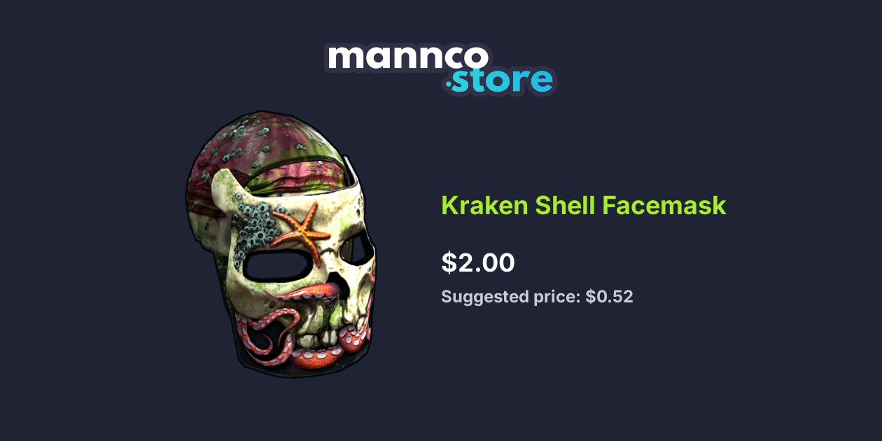 Kraken Shell Facemask | Mannco.store