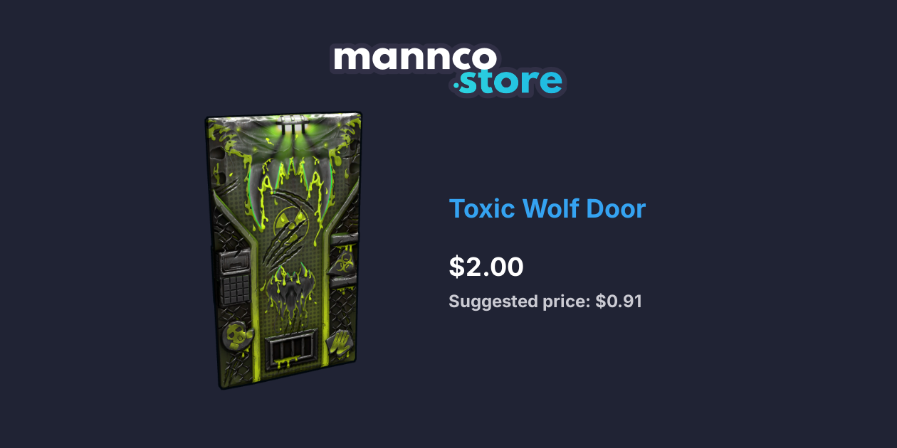 Toxic Wolf Door | Mannco.store