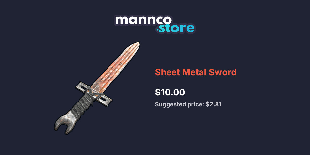 Sheet Metal Sword | Mannco.store