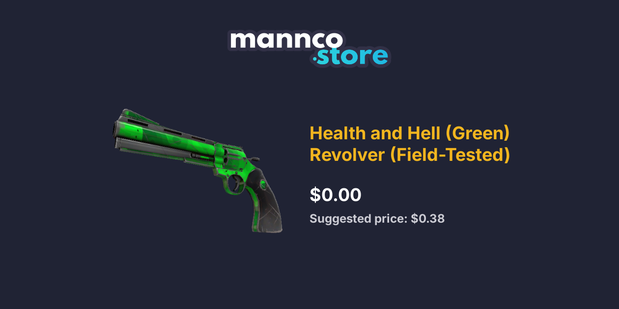 Health and Hell (Green) Revolver (Field-Tested) | Mannco.store