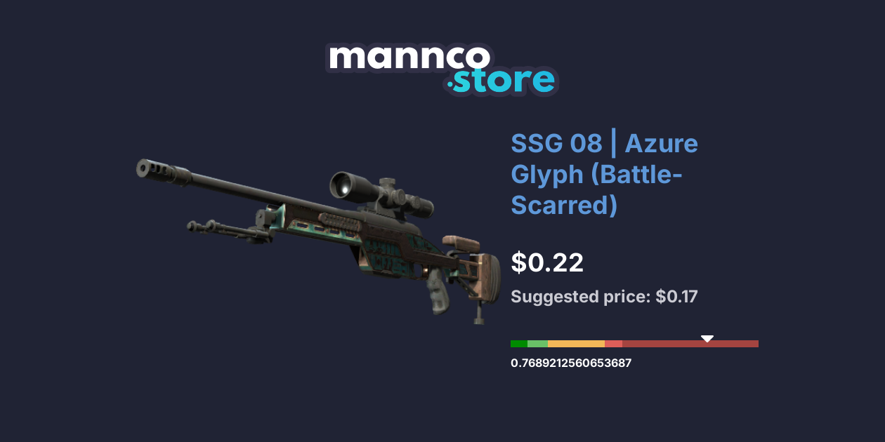 SSG 08 | Azure Glyph (Battle-Scarred) | Mannco.store