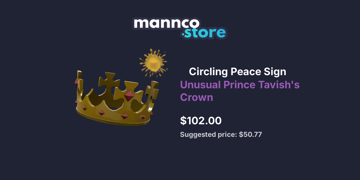 Circling Peace Sign Unusual Prince Tavish s Crown | Mannco.store