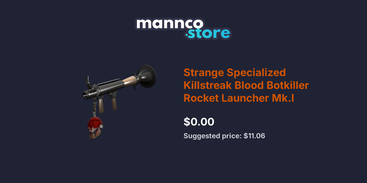 Strange Specialized Killstreak Blood Botkiller Rocket Launcher Mk.I ...