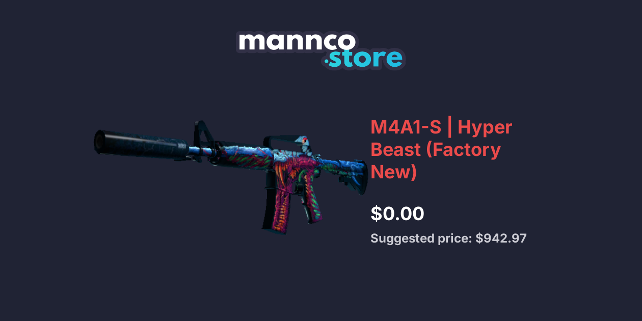 M4A1-S | Hyper Beast (Factory New) | Mannco.store
