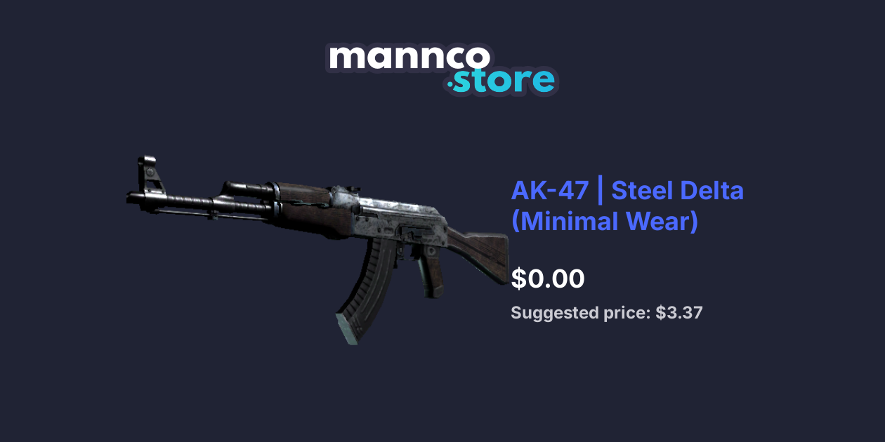 AK-47 | Steel Delta (Minimal Wear) | Mannco.store